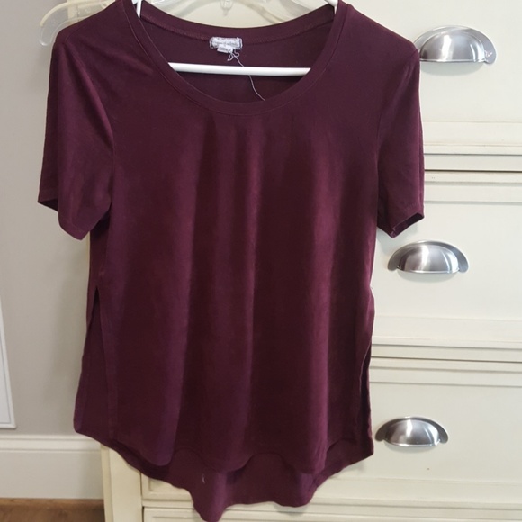 Tops | Suade Top With Slits | Poshmark